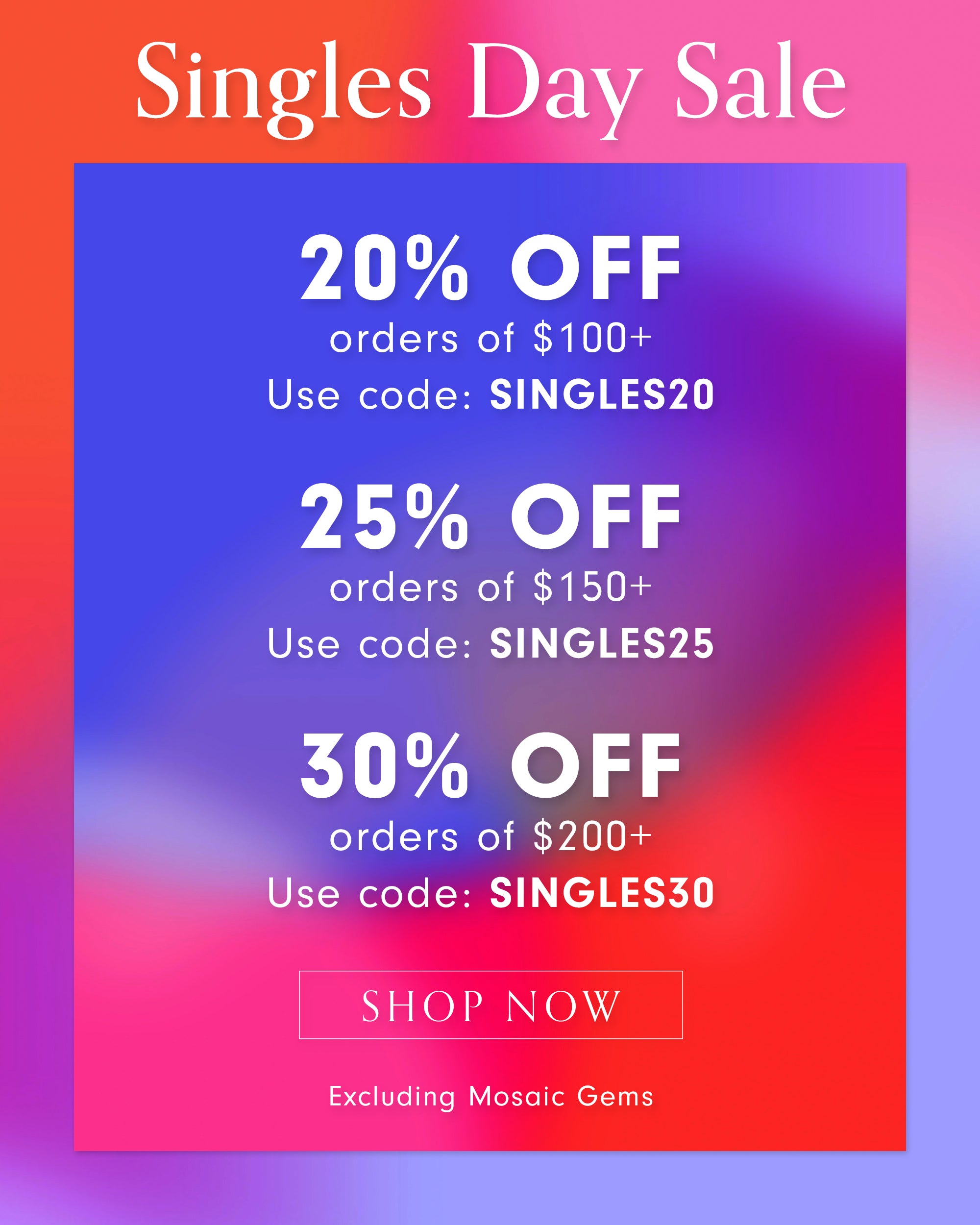 Singles Day Promotion! | Sequin