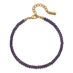 Amethyst Color Karma Anklet | Sequin