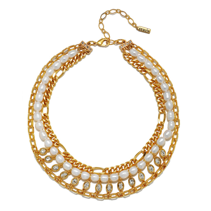 Vesta Pearl Collar Necklace | Sequin